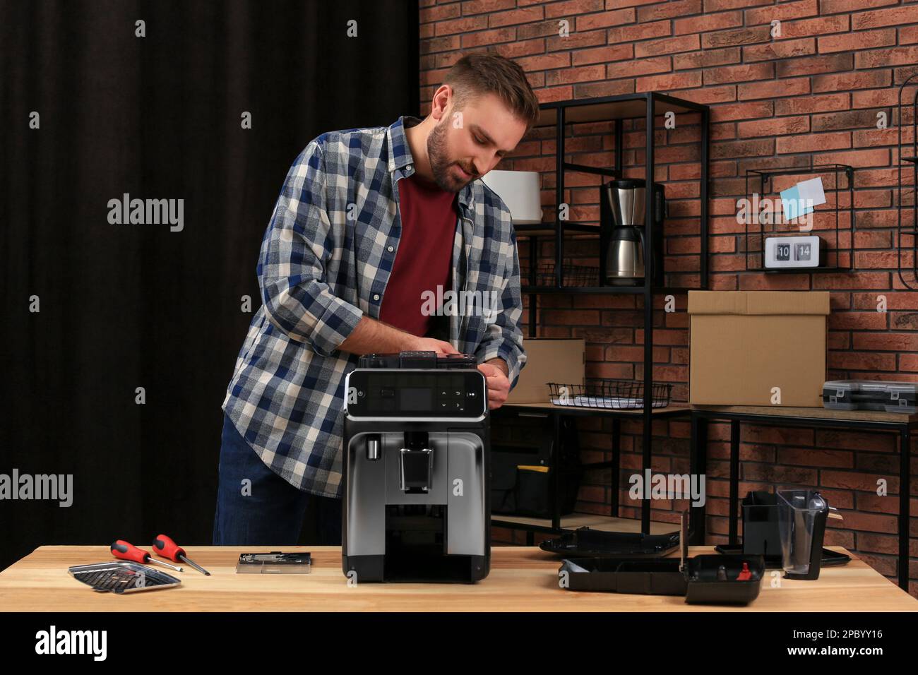 Coffee machine maintenance hi-res stock photography and images - Alamy