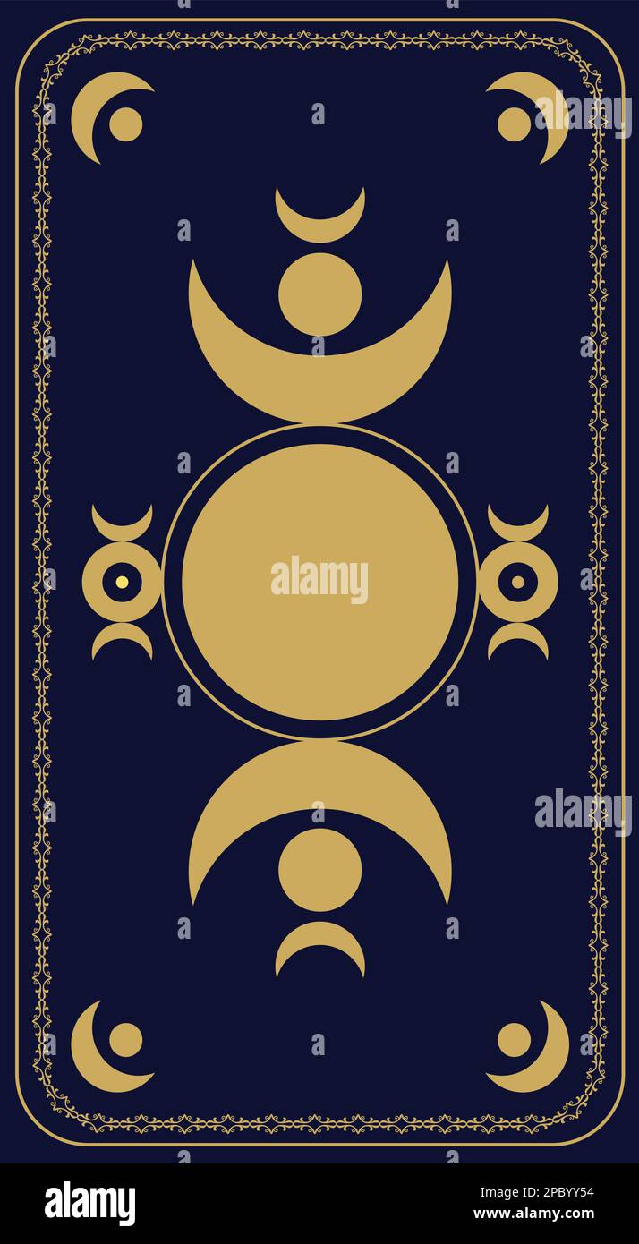 Tarot card design, reverse side. Fortune telling Stock Photo - Alamy