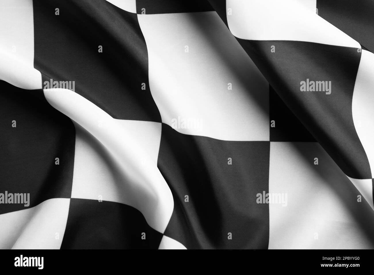 Racing checkered flag as background, top view Stock Photo - Alamy