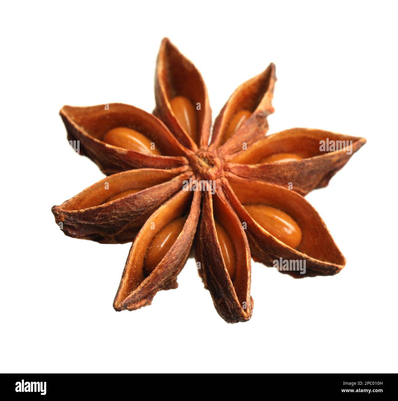 Dry anise star with seeds isolated on white Stock Photo - Alamy