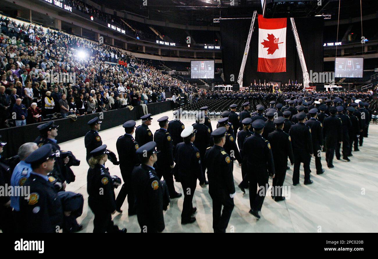 Firefighters from all over North America enter the MTS Centre in ...