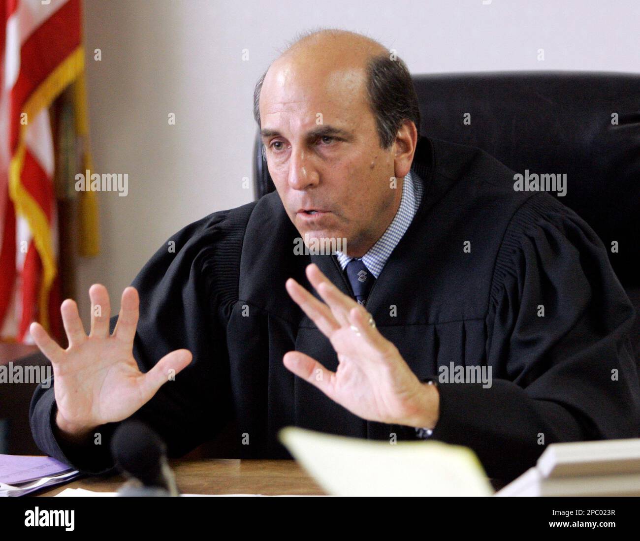 Broward County Circuit Court Judge Larry Seidlin gestures during a ...