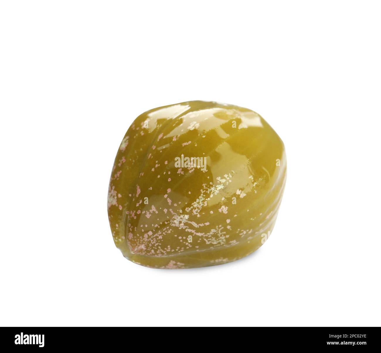 One delicious pickled caper isolated on white Stock Photo - Alamy