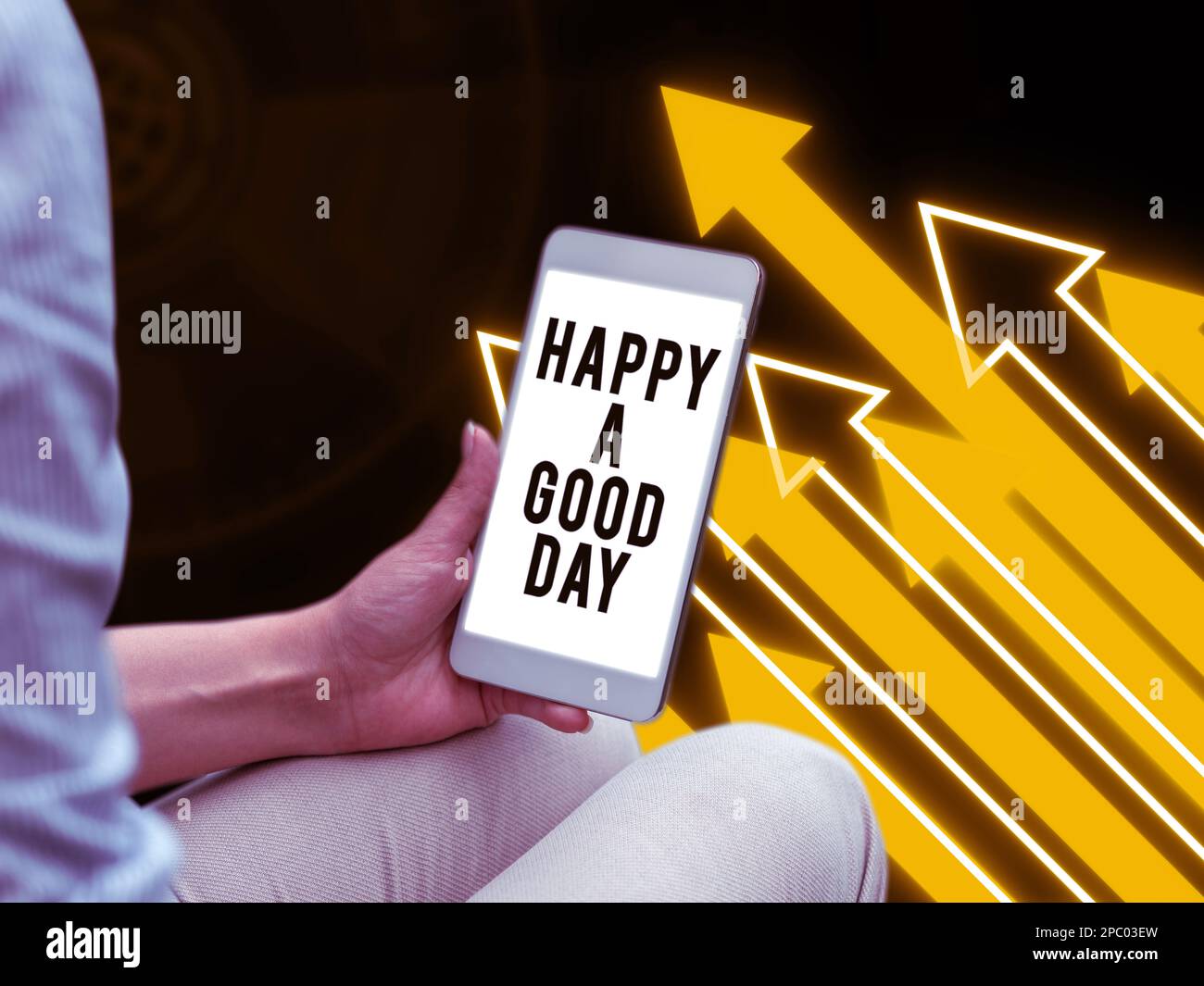 Conceptual caption Happy A Good Day. Word Written on Best wishes for ...