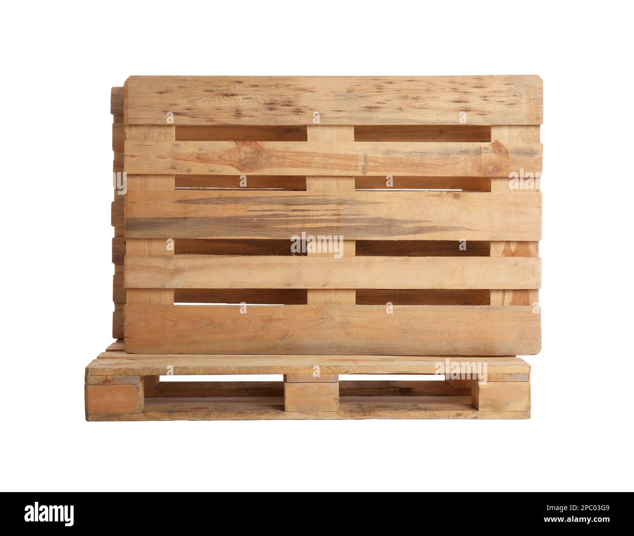 Wooden skid pallets Cut Out Stock Images & Pictures - Alamy