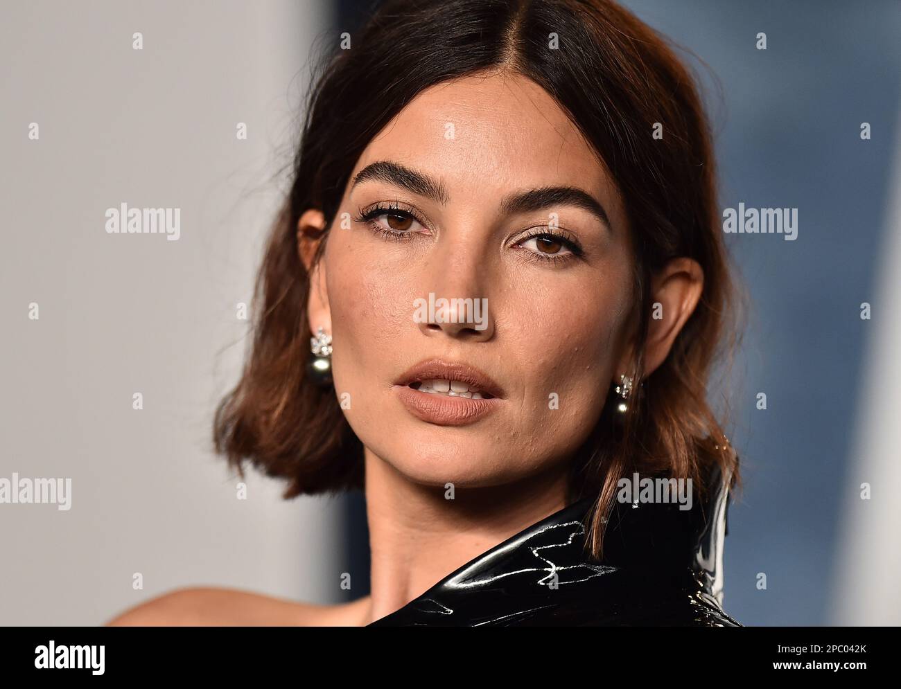 Lily Aldridge arriving to the Vanity Fair Oscar Party at on March 12 ...