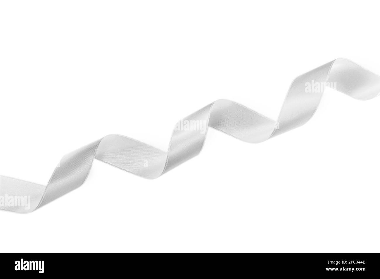 Satin ribbon on white background, top view Stock Photo - Alamy