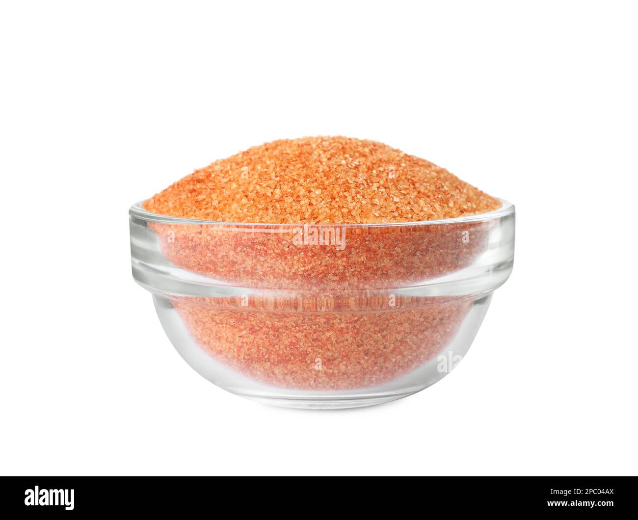 Orange salt in glass bowl isolated on white Stock Photo - Alamy