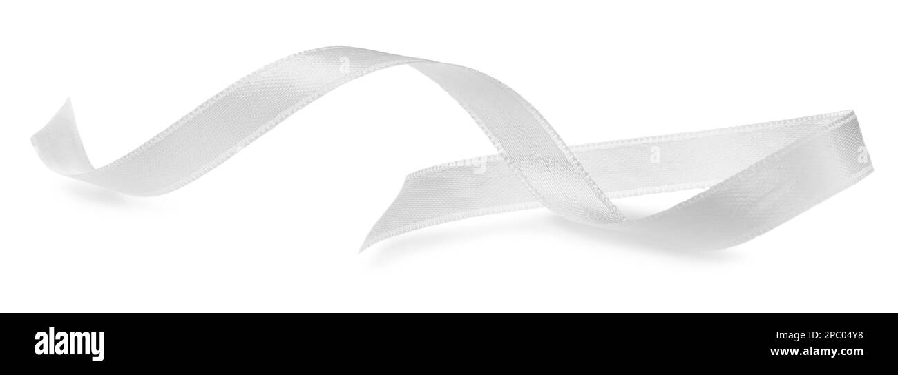 Beautiful ribbon isolated on white. Festive decor Stock Photo - Alamy