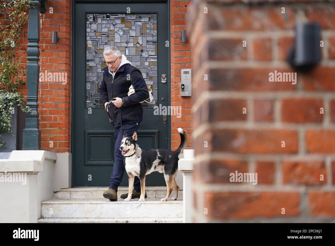 Match Of The Day host Gary Lineker leaves his home in London with his ...