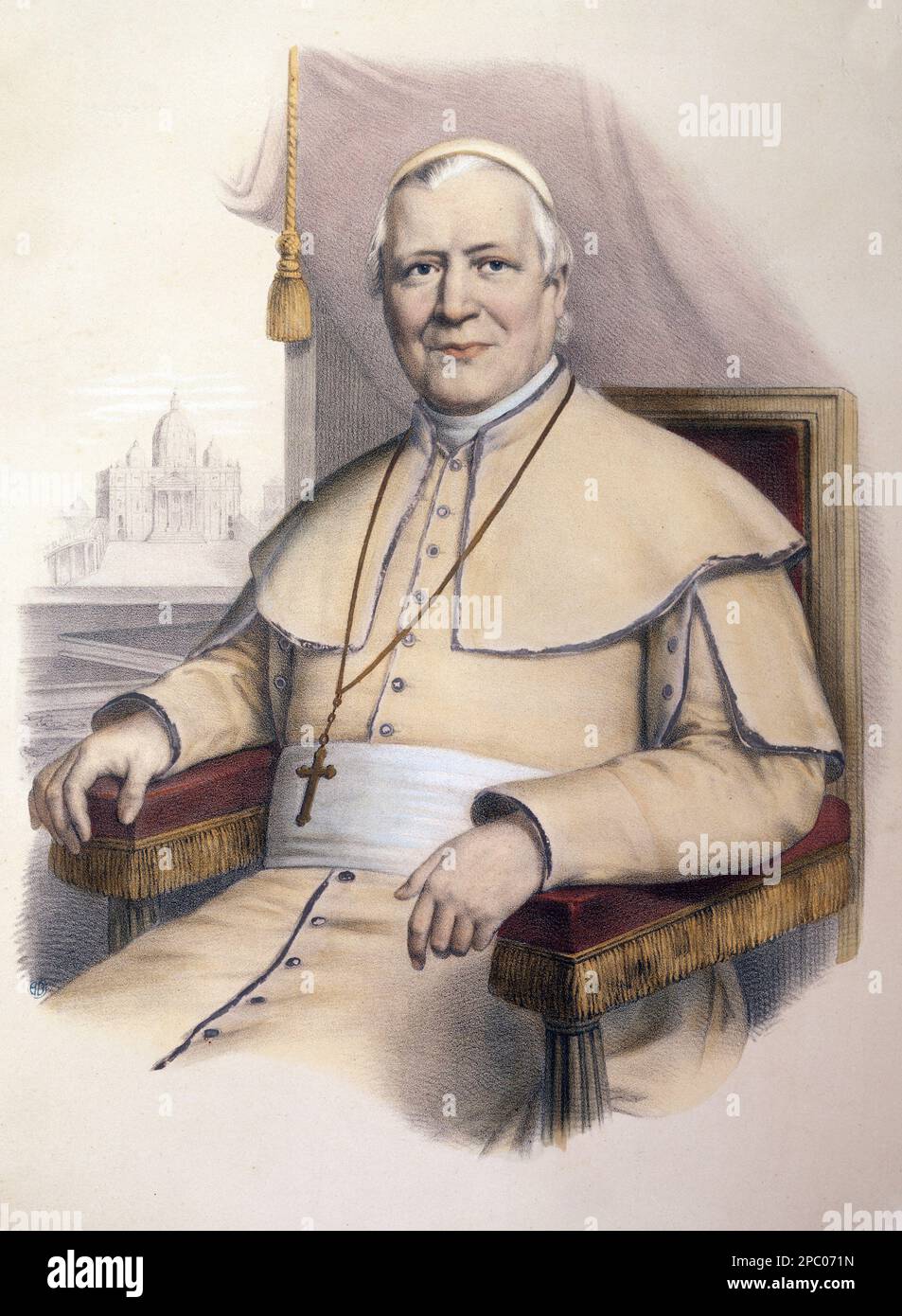 Portrait du pape Pie IX (Pius ou Pio ou Giovanni Maria Mastai Ferretti ...