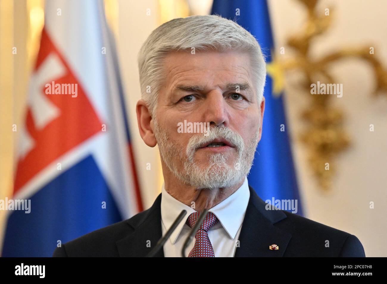 Bratislava, Slovakia. 13th Mar, 2023. Czech President Petr Pavel ...