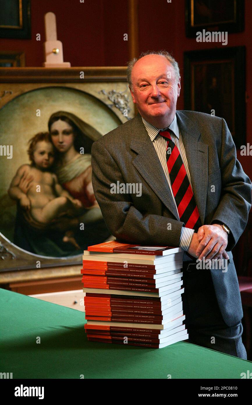 Professor Howell Edwards of Bradford University poses before a ...