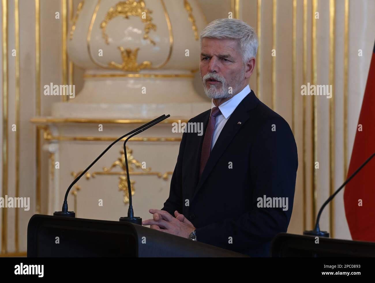 Bratislava, Slovakia. 13th Mar, 2023. Czech President Petr Pavel ...