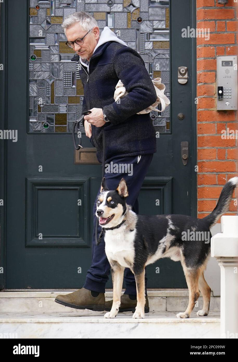 Match Of The Day host Gary Lineker leaves his home in London with his ...
