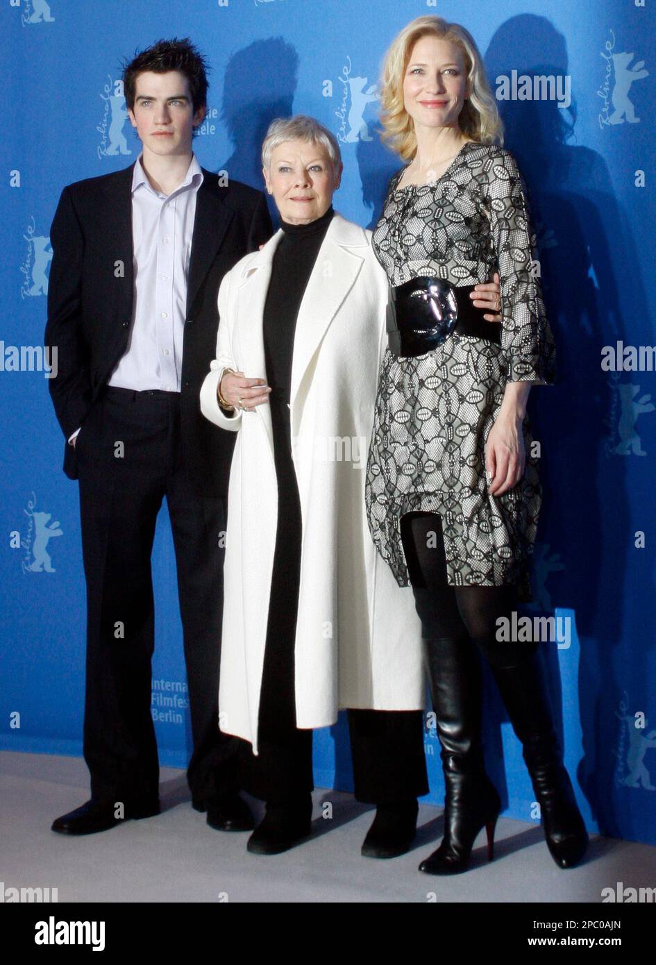 British actors Judi Dench, center, and Andrew Simpson and Australian ...