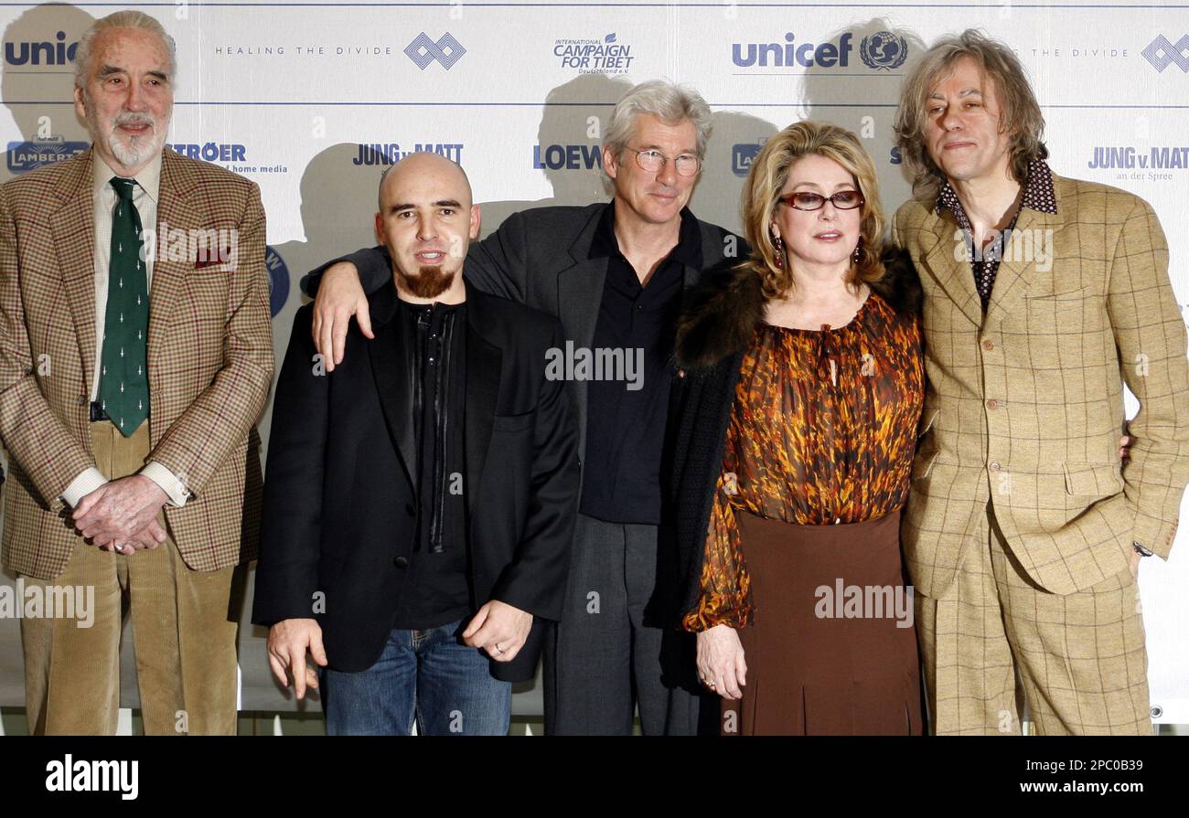 Irish singer and human rights campaigner Bob Geldof, French actress ...