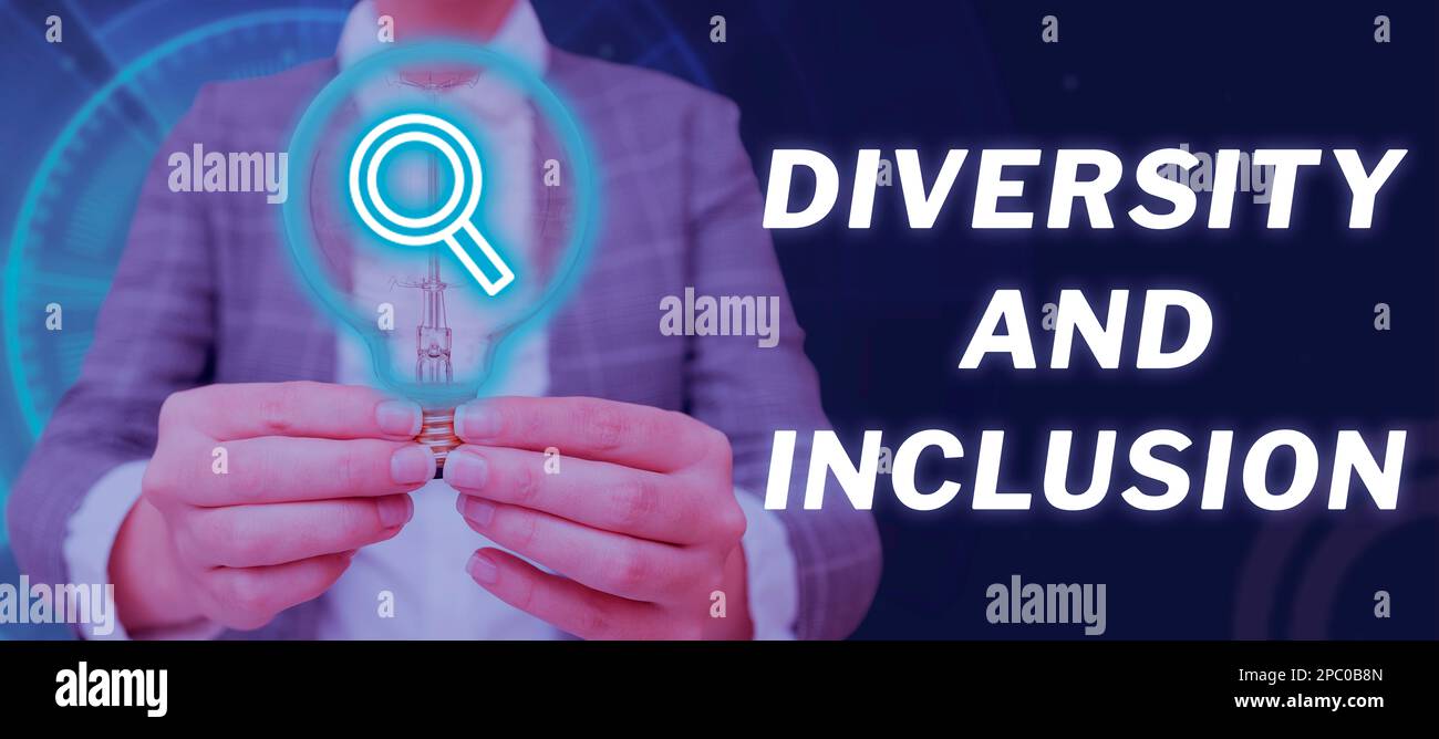 Text sign showing Diversity And Inclusion. Internet Concept range human ...