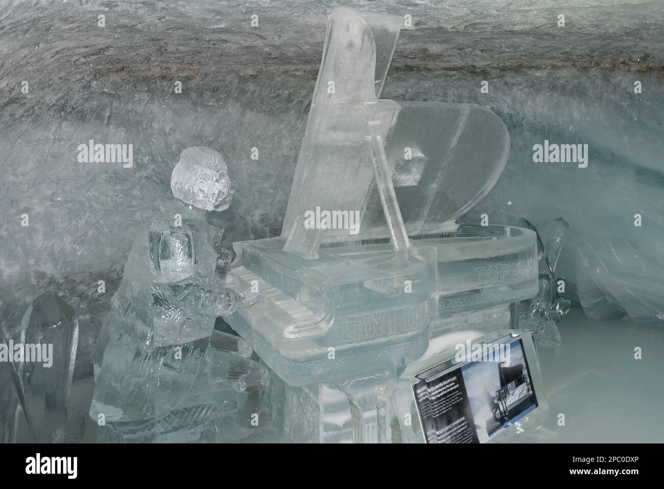 Jungfraujoch, Canton Bern, Switzerland, February 11, 2023 Ice sculpture ...