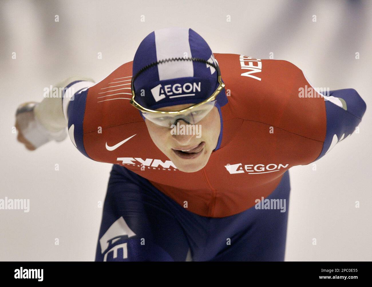 World Champion Sven Kramer from The Netherlands on his way to a new ...