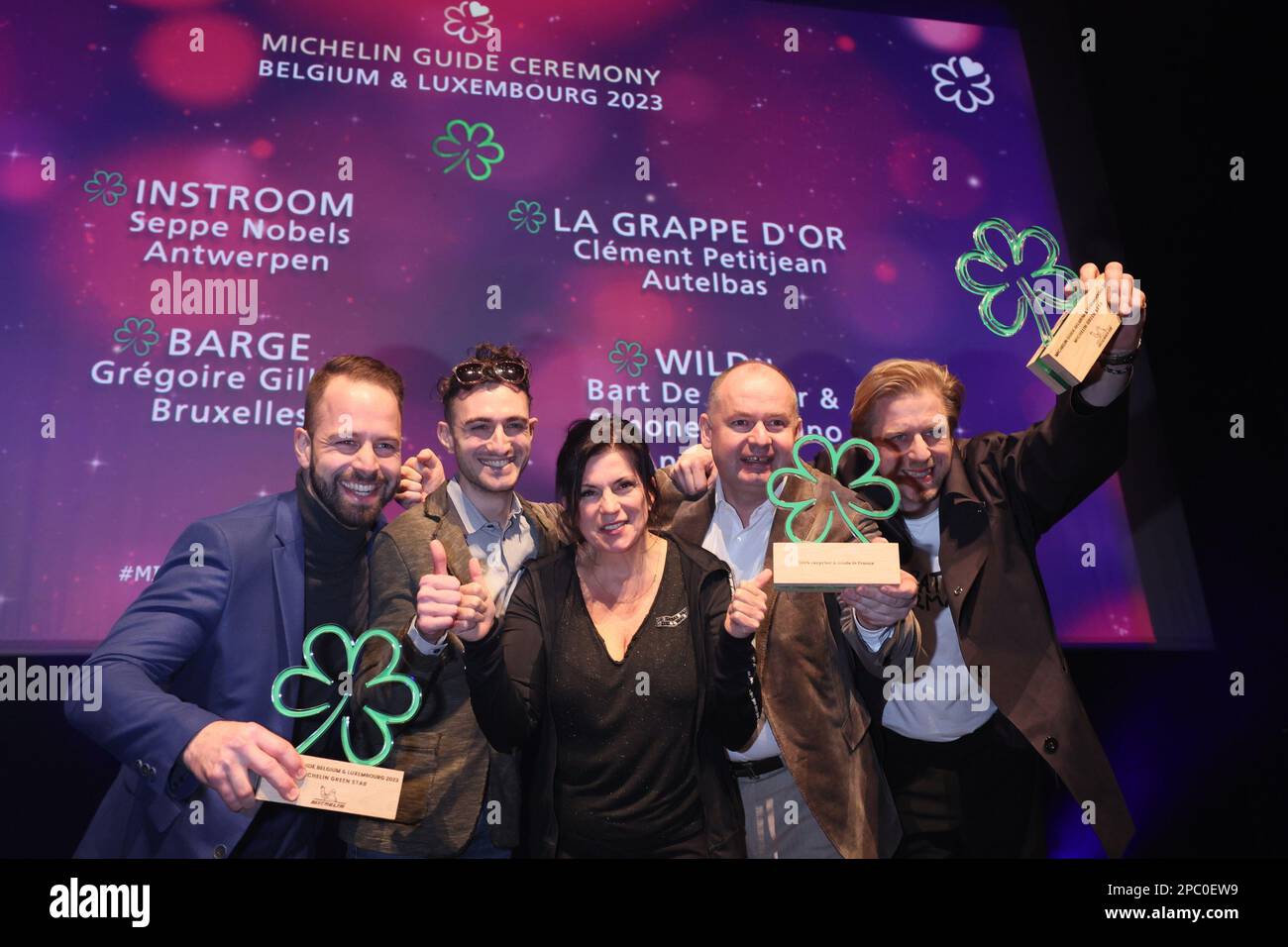 Luxembourg, in Mons, Monday 13 March 2023. Gregoire Gillard of Barge (L ...