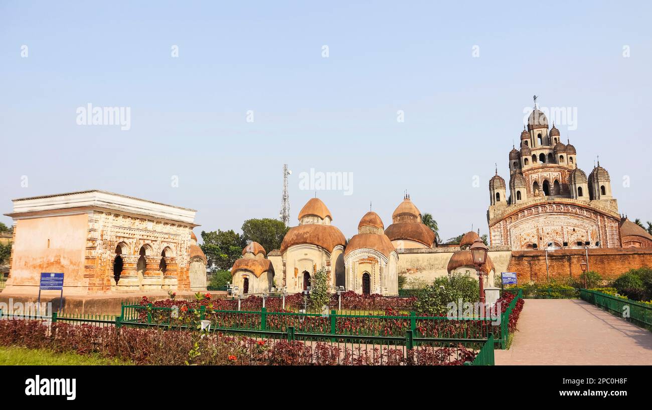 View of Krishna Chandra Temple and Panchratna Temple, Kalna, West ...
