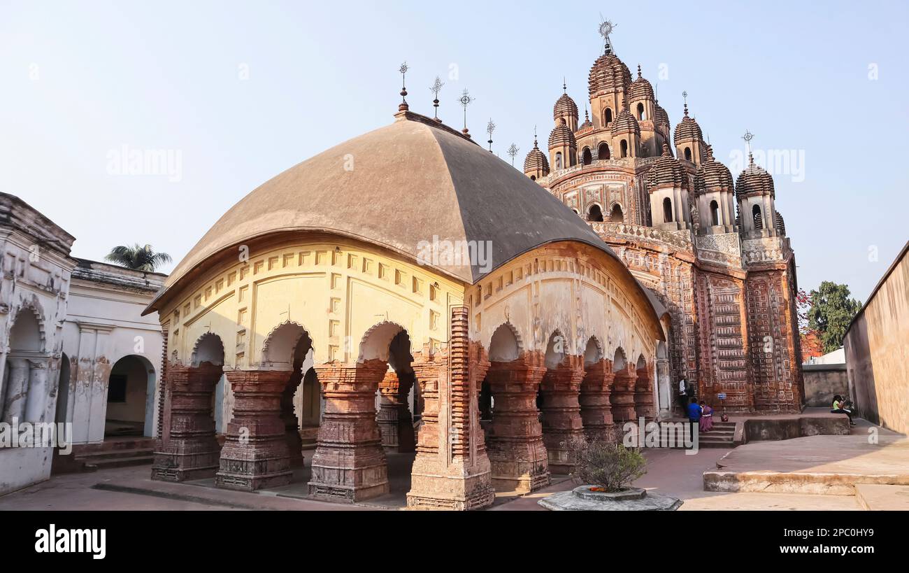 Temple View of Lalji and Mandapa, Kalna, West Bengal, India Stock Photo ...