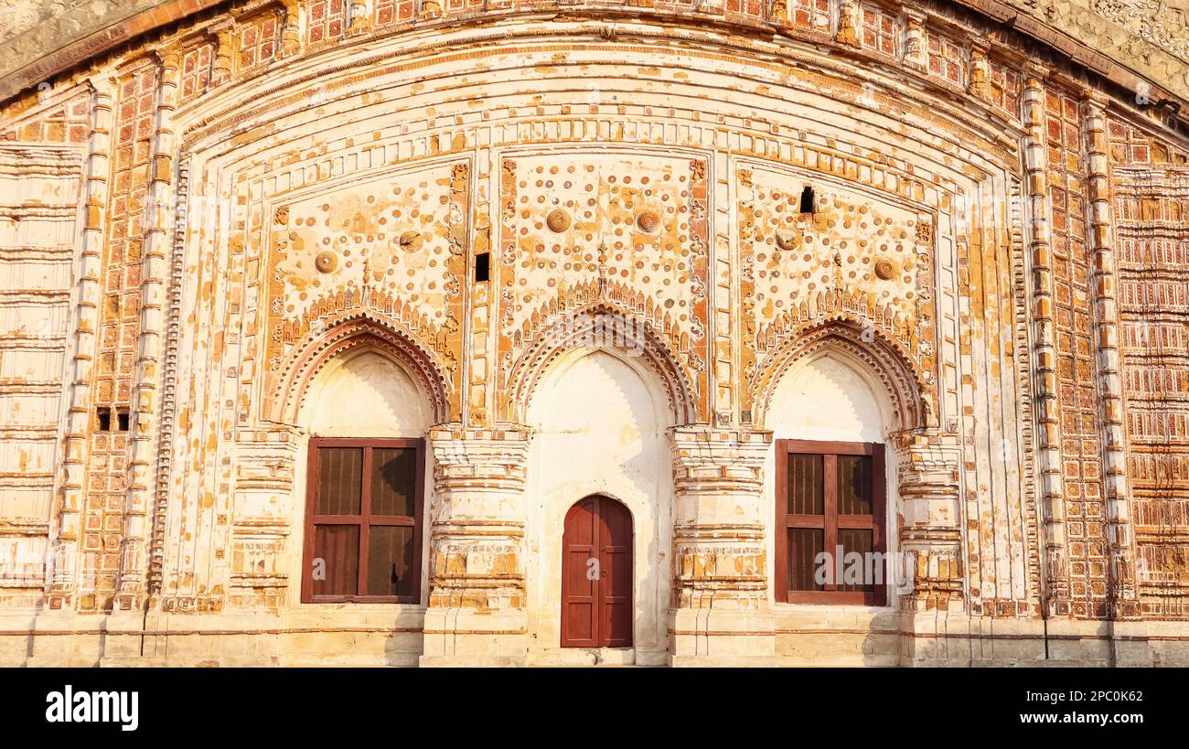 Bricks Carvings on the Krishna Chandra Temple, Kalna, West Bengal ...