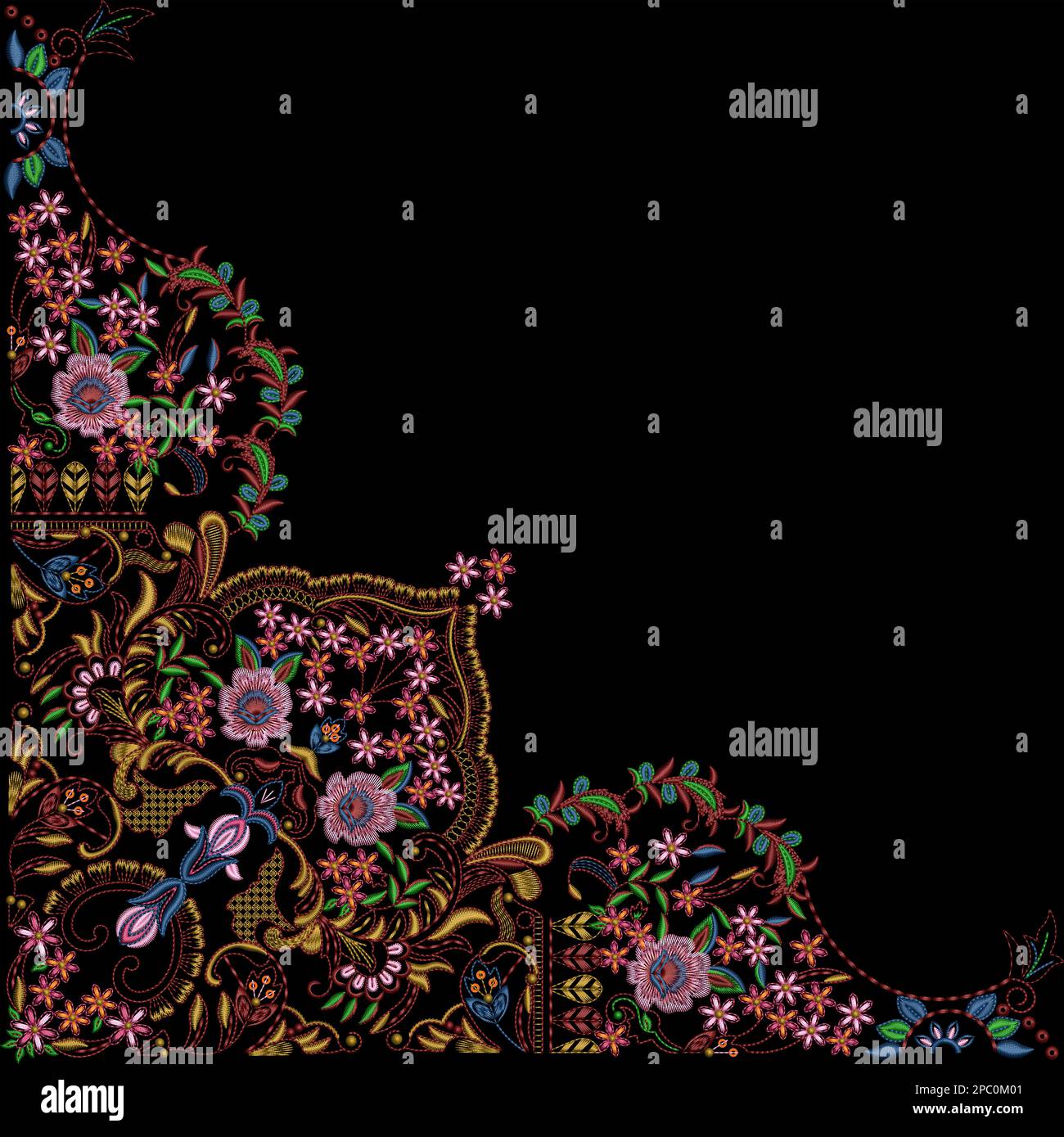 Embroidery design made in digital form Stock Photo - Alamy