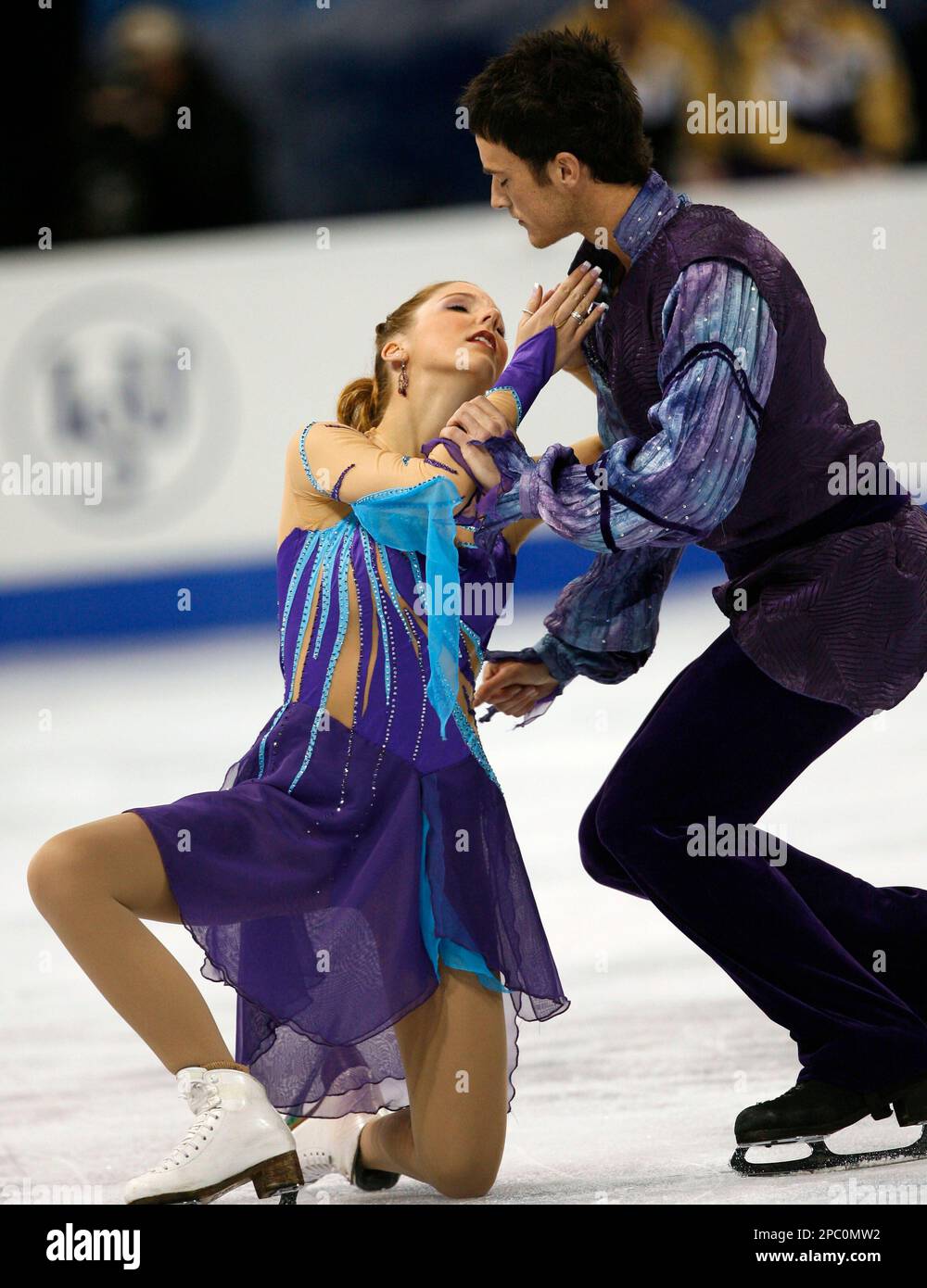 Lauren Senft, left, and Leif Gislason, of Canada, perform during the ...