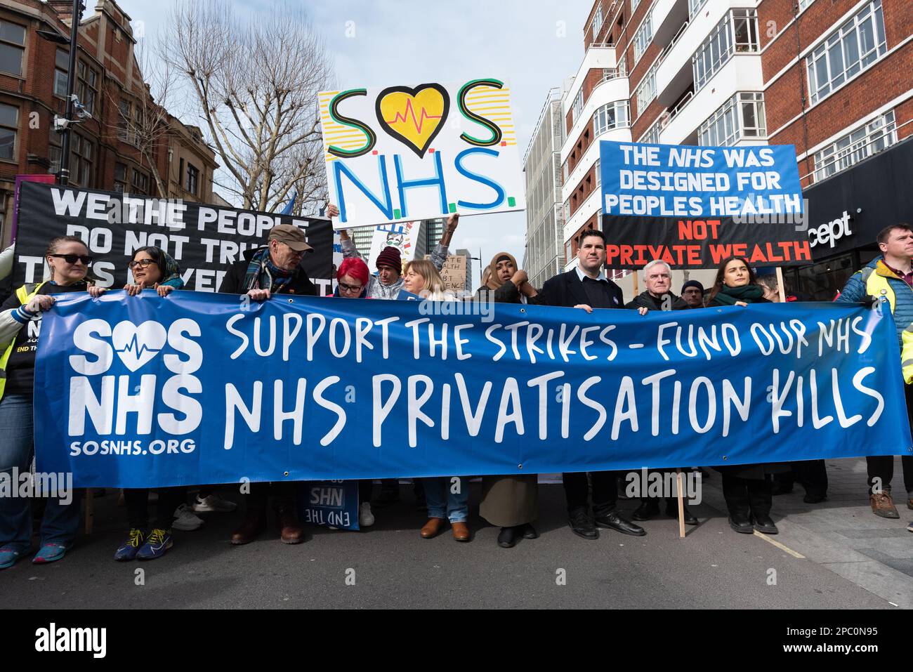 London, UK. 11 March, 2023. National Health Service (NHS) staff and ...
