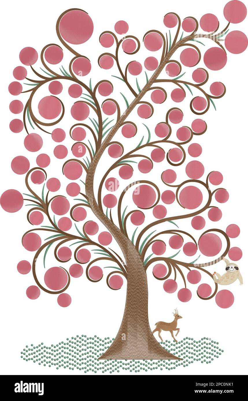 Embroidery design made in digital form Stock Photo - Alamy