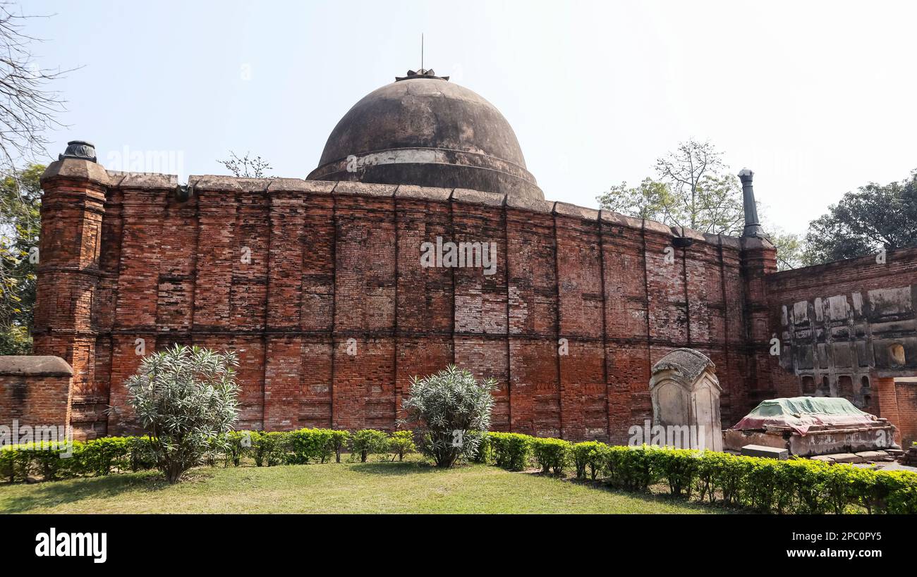 Rear-view of Main Kadam Rasul Mosque, Gour, Malda, West Bengal, India ...