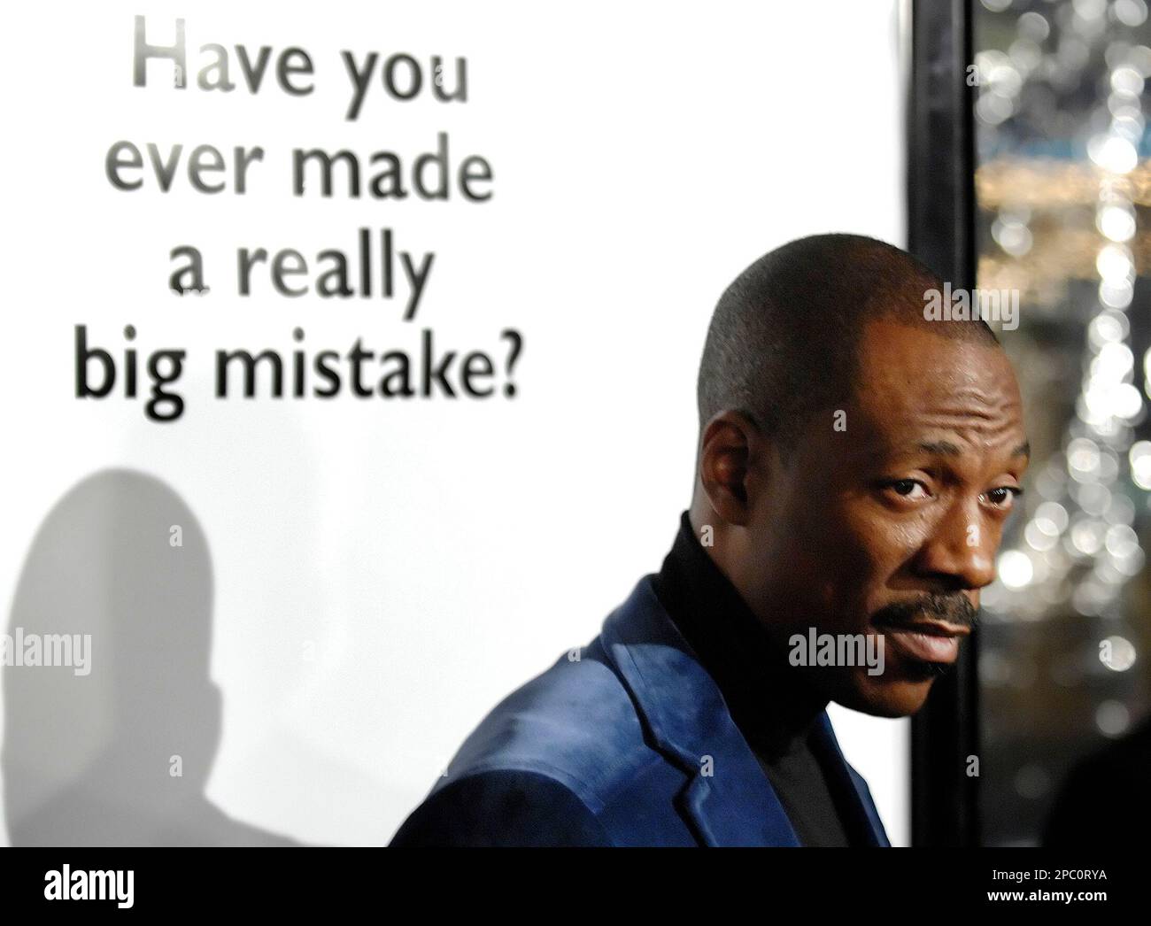 Eddie Murphy, star of the new film "Norbit," poses in front of the film ...