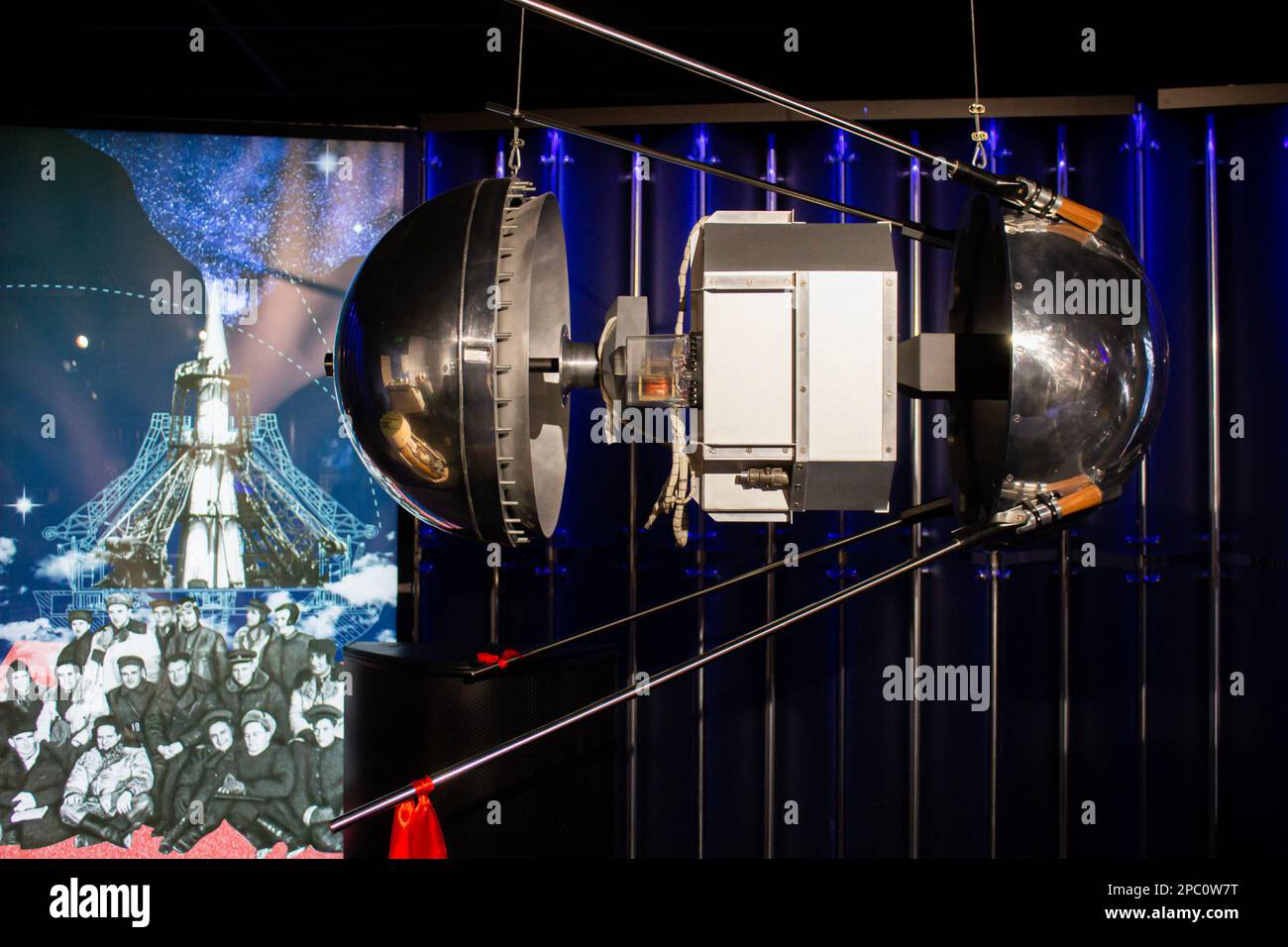 One of the first artificial Earth satellites exhibited in the Memorial ...