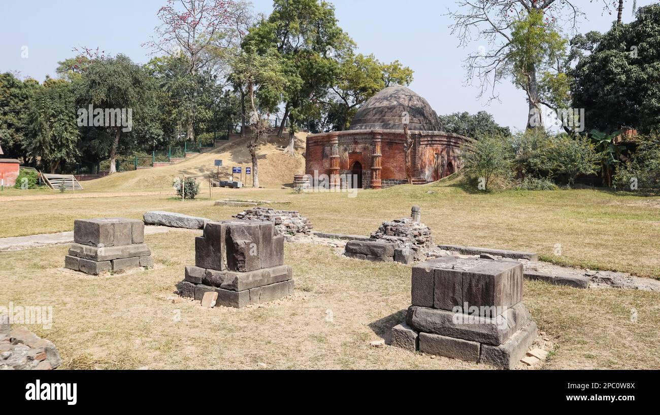 Broken Hindu Temple Pillars and Gumti Gate View, Gour, Malda, West ...