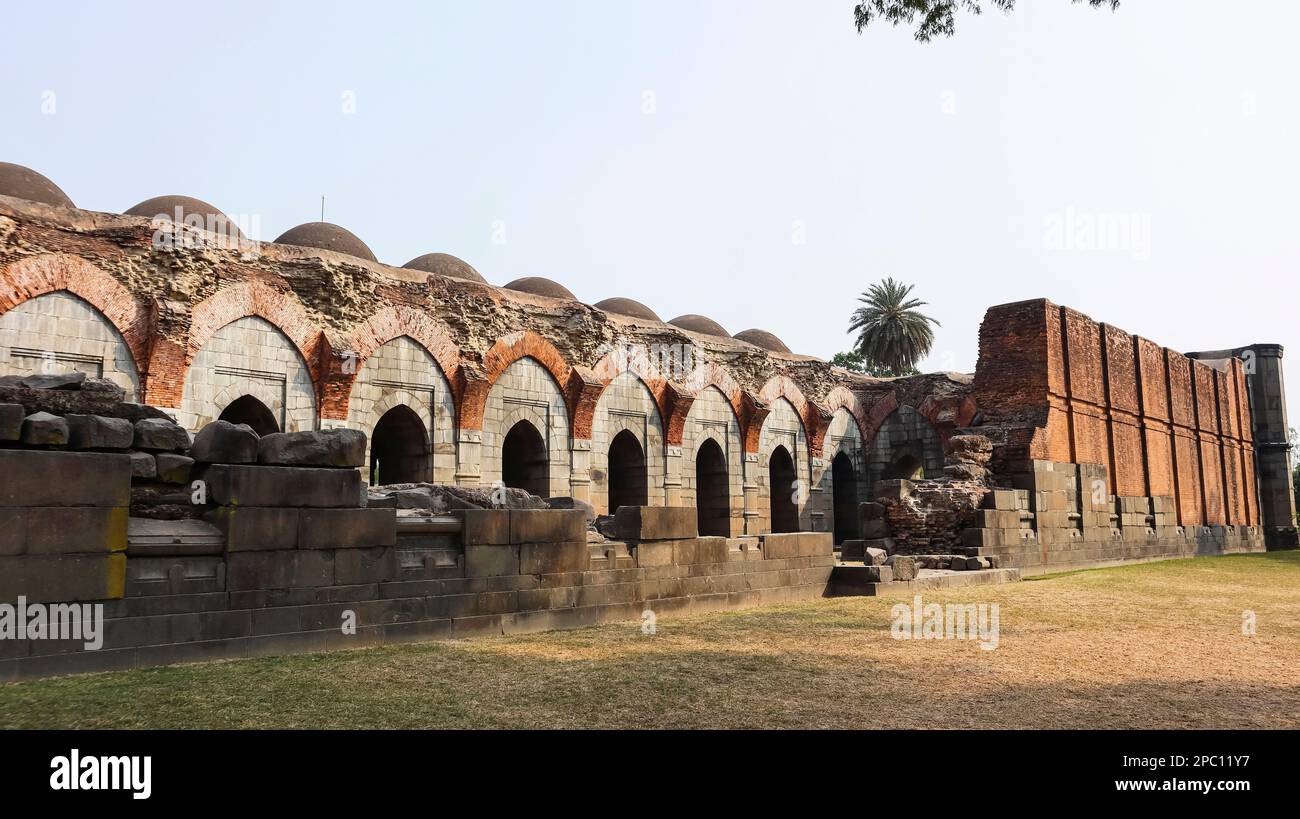 Inside Ruins of Bara Sona Mosque, Gour, Malda, West Bengal, India Stock ...