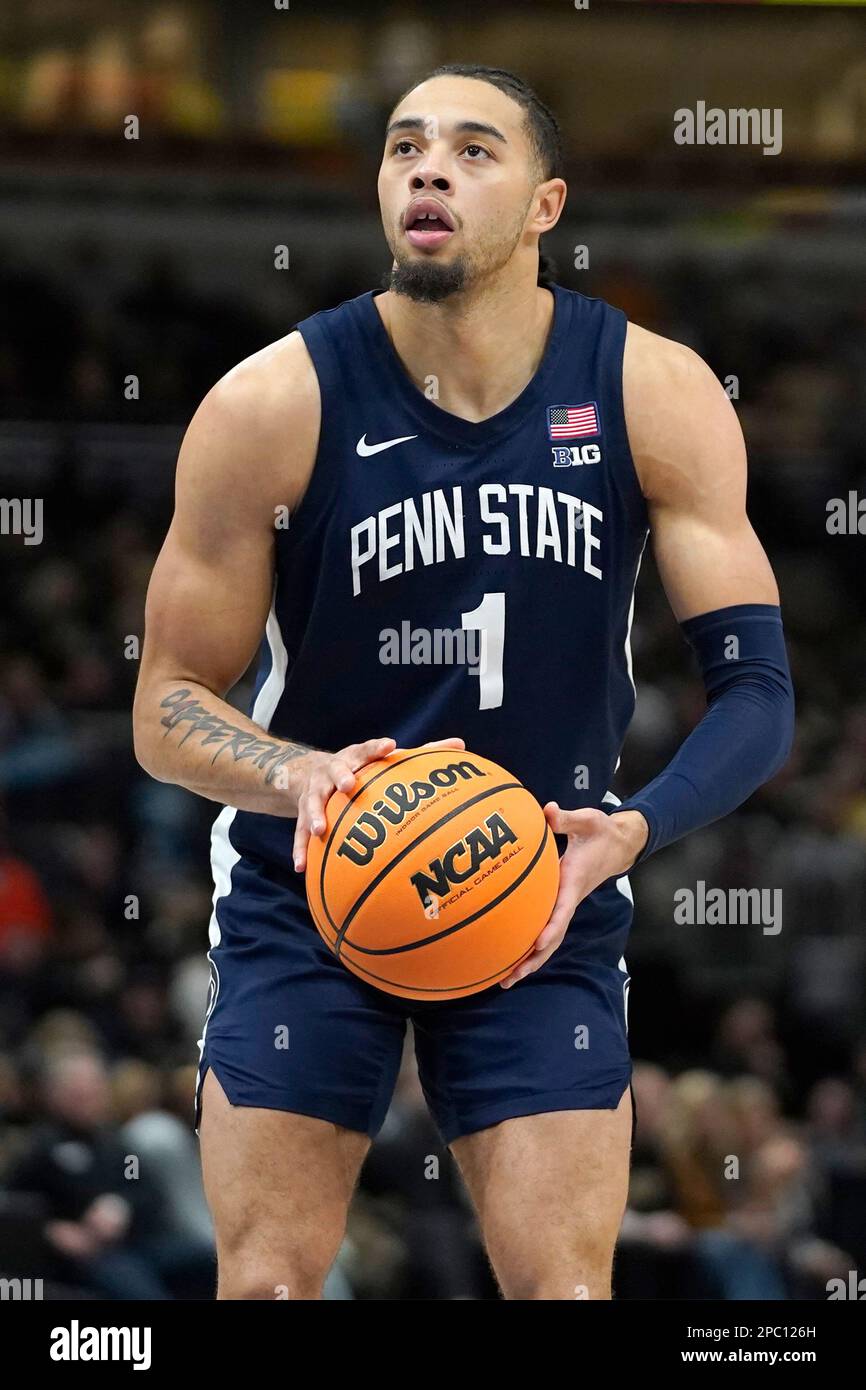 Penn State's Seth Lundy eyes a free throw during an NCAA college ...