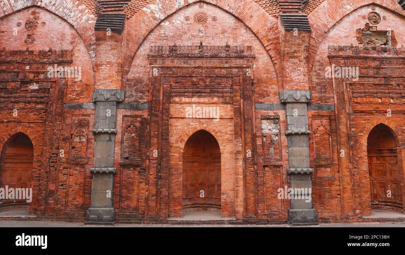 Carvings on the Bricks of Eklakhi Mosque, Gour, Malda, West Bengal ...