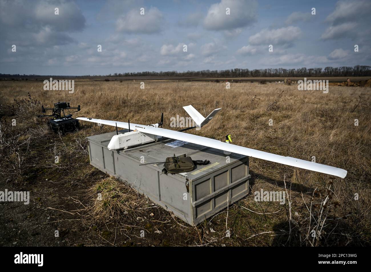 ZAPORIZHZHIA REGION, UKRAINE - MARCH 7, 2023 - A UAV is pictured during ...