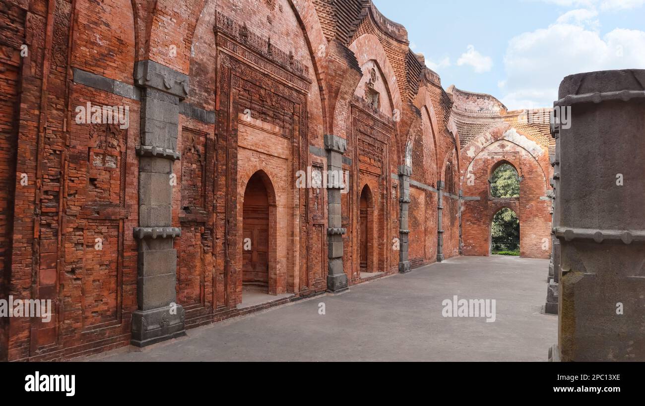 Carvings on the Bricks inside Eklakhi Mosque, Gour, Malda, West Bengal ...