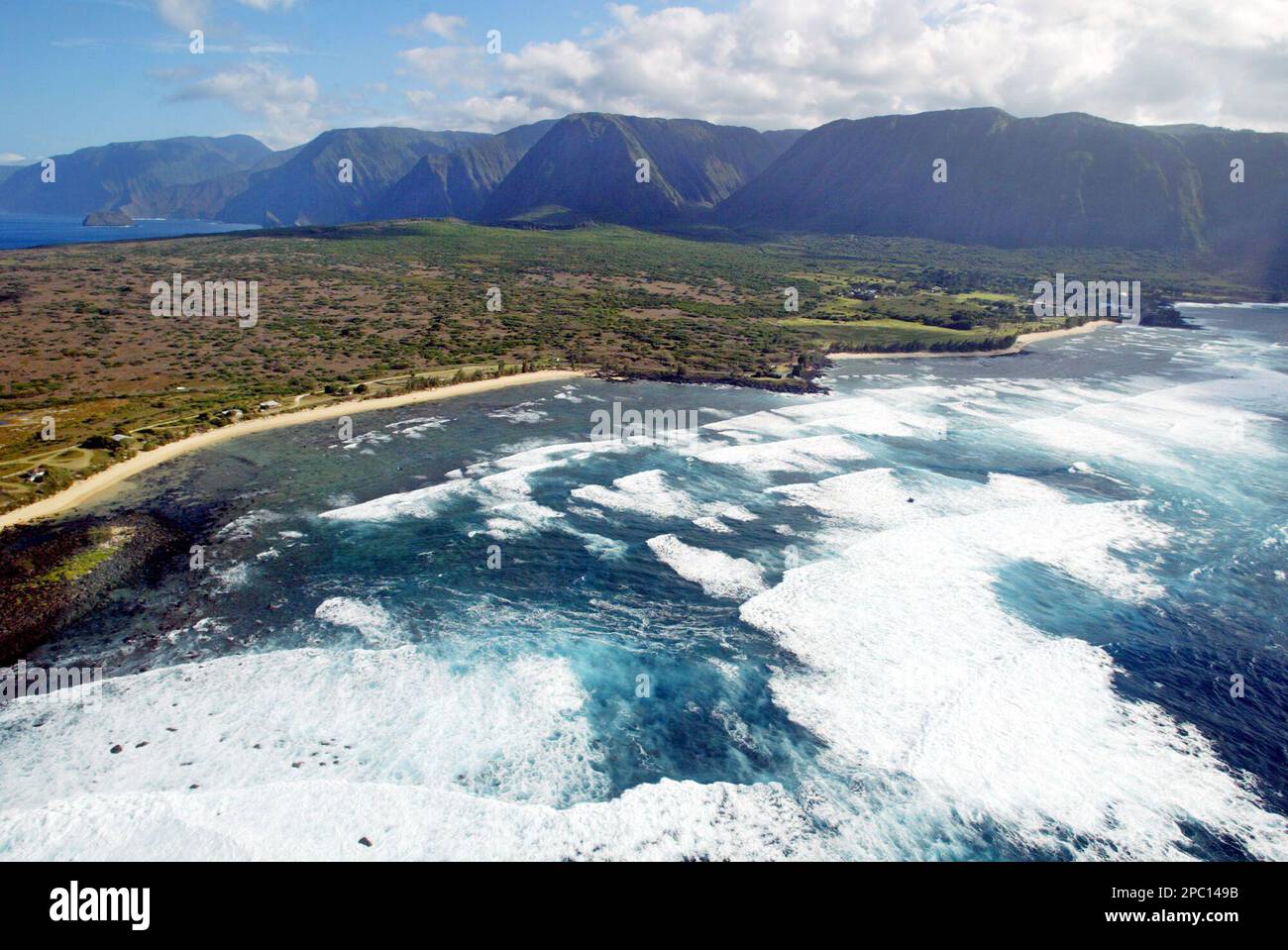 ** FILE **The Kalaupapa peninsula stretches into the Pacific Ocean from ...