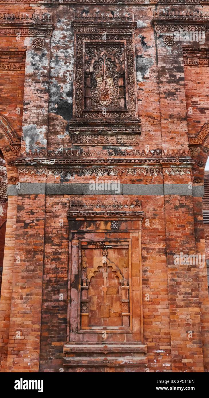 Symbolic Carvings on the Bricks, Eklakhi Mosque, Gour, Malda, West ...
