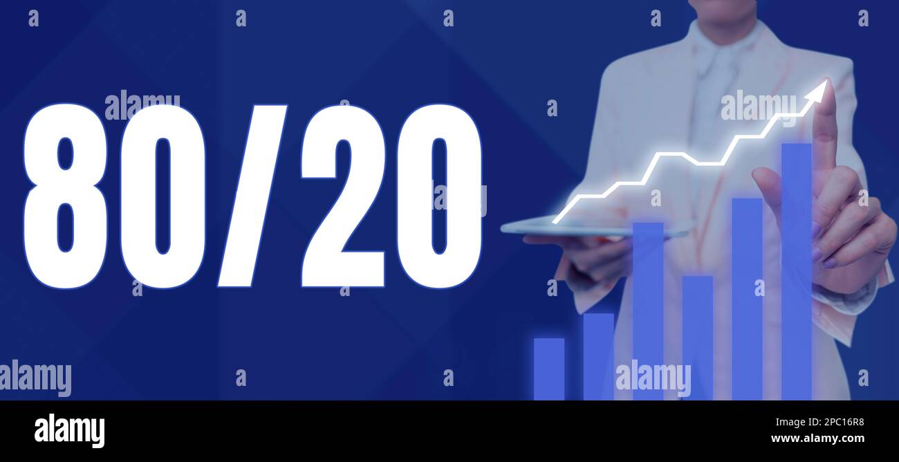 Conceptual display 80 20 percent. Concept meaning Pareto principle of ...