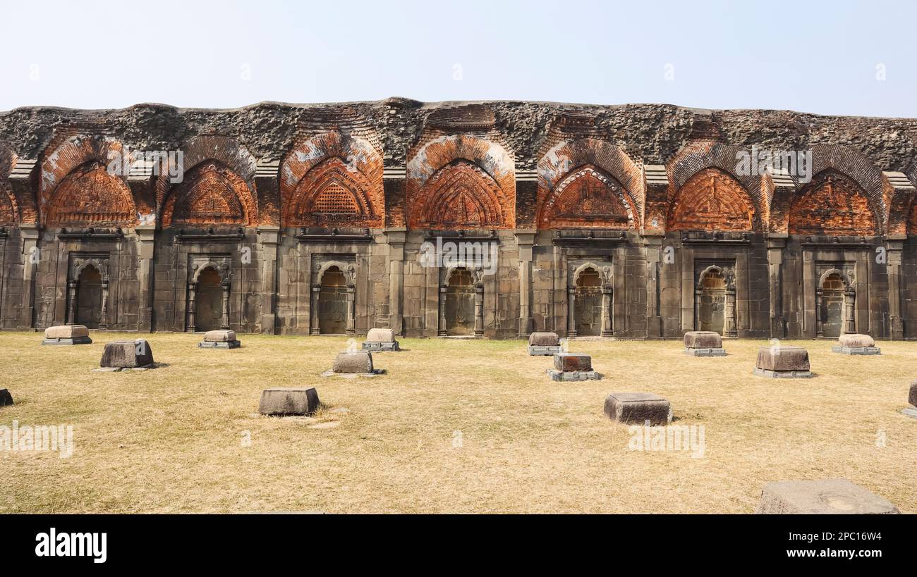 Inside Ruined View of Adina Mosque, Adina, West Bengal, India Stock ...