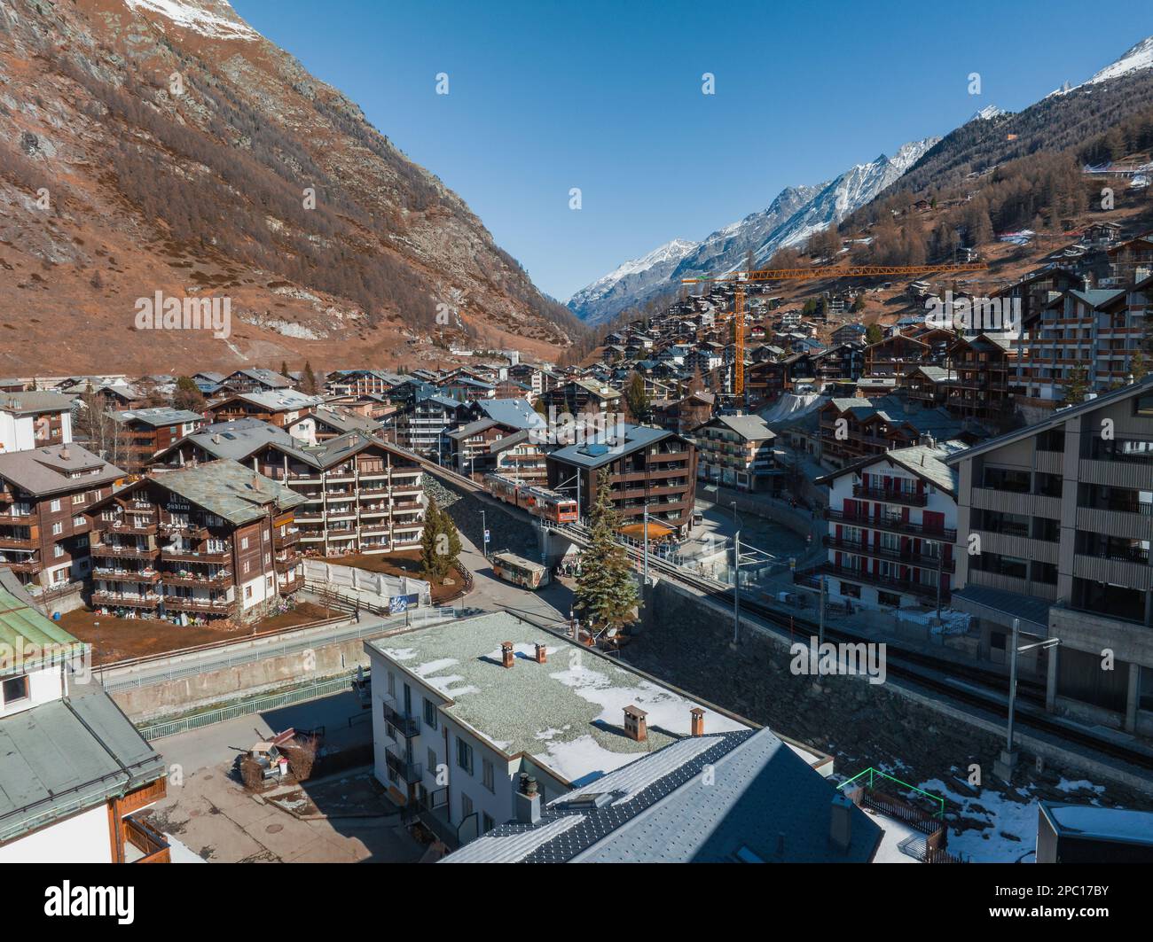 Aerial night view zermatt ski hi-res stock photography and images - Alamy