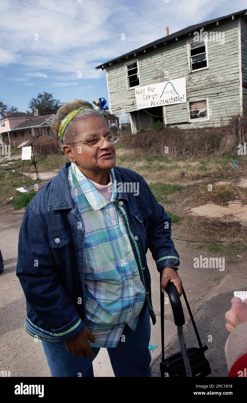 Juliette Allen walks away from her home in the Lower 9th Ward in New ...