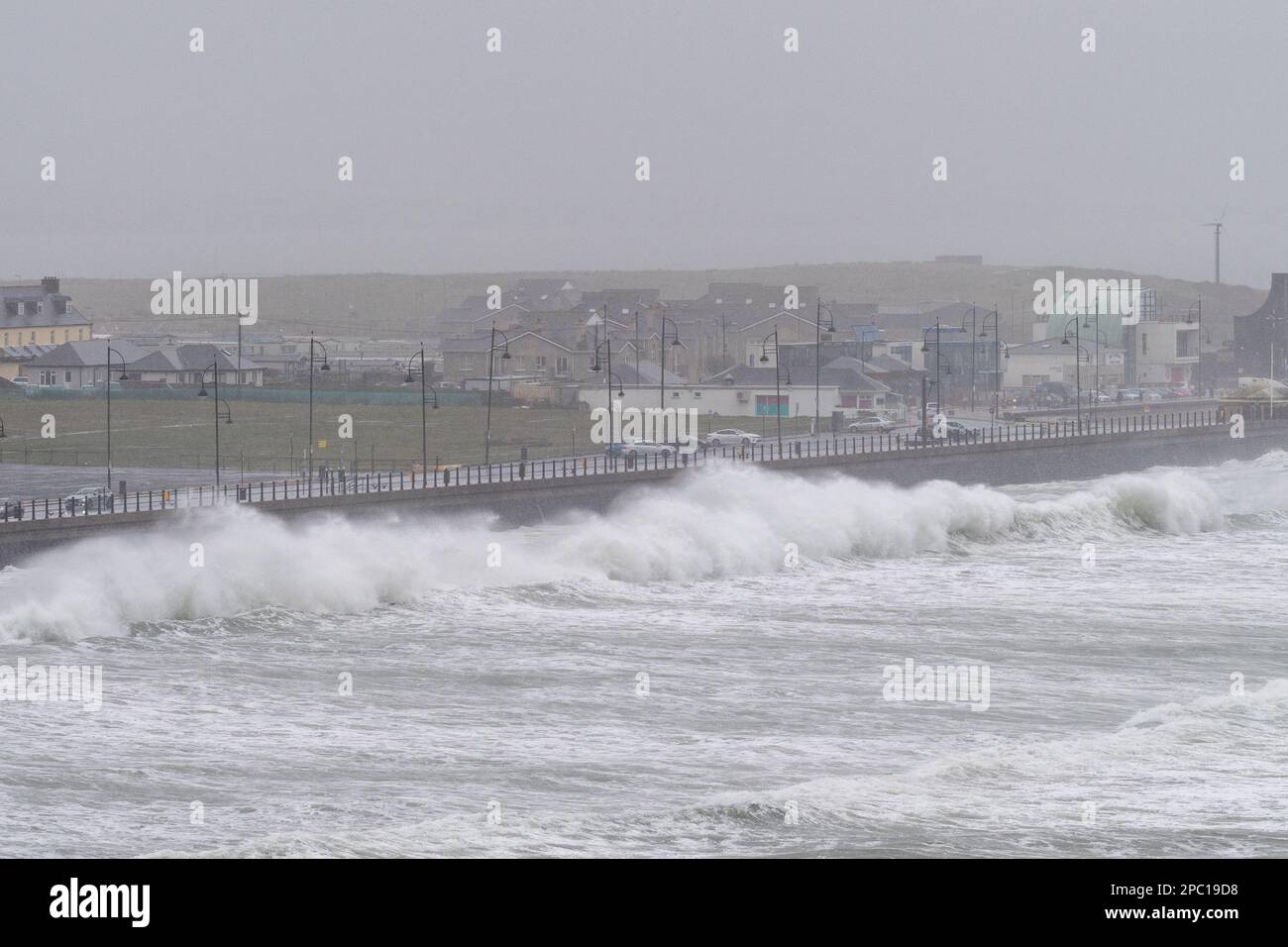 Tramore, Co. Waterford, Ireland. 13th Mar, 2023. Huge waves crash ...