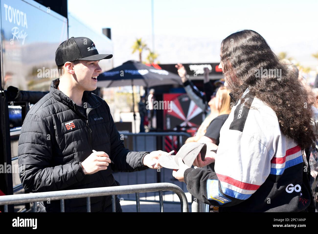 LAS VEGAS, NV - MARCH 03: Corey Heim (#11 Safelite Toyota) signs an ...