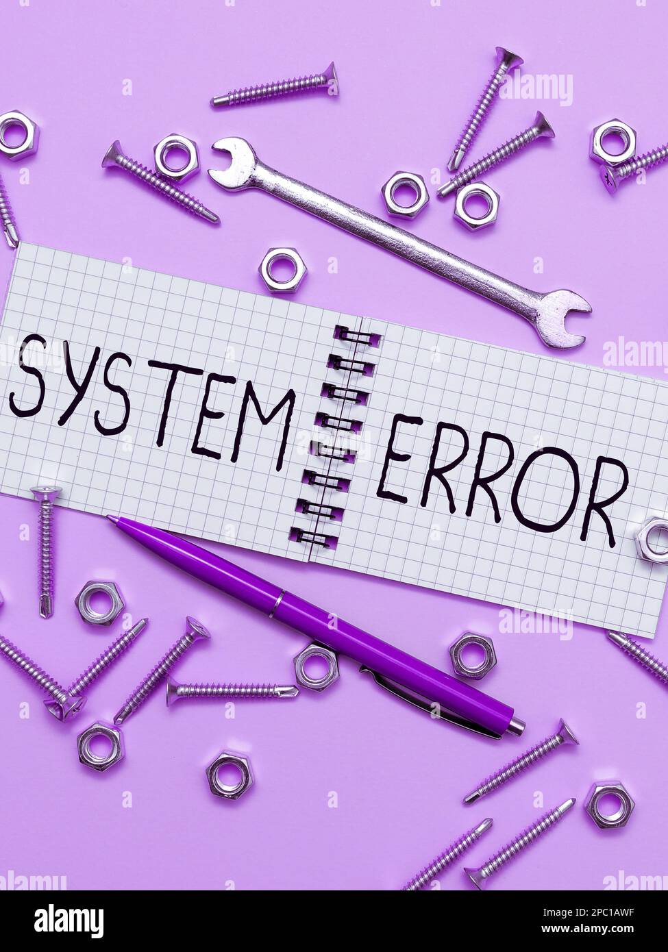 Handwriting text System Error. Business idea Technological failure Software collapse crash ...
